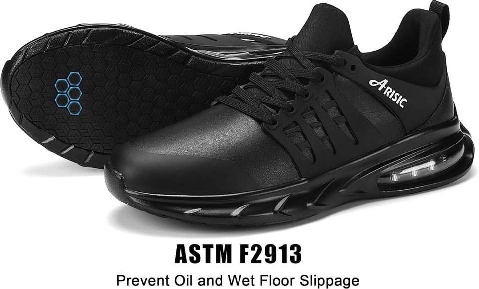 Men's Non Slip Work Shoes Waterproof Restaurant Chef Kitchen Service ...