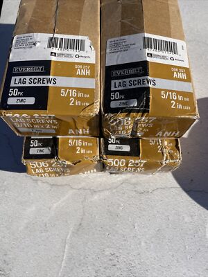 (4 Boxes) 5/16 in. x 2 in. Hex Zinc Plated Lag Screw (50-Pack) 506257 ...