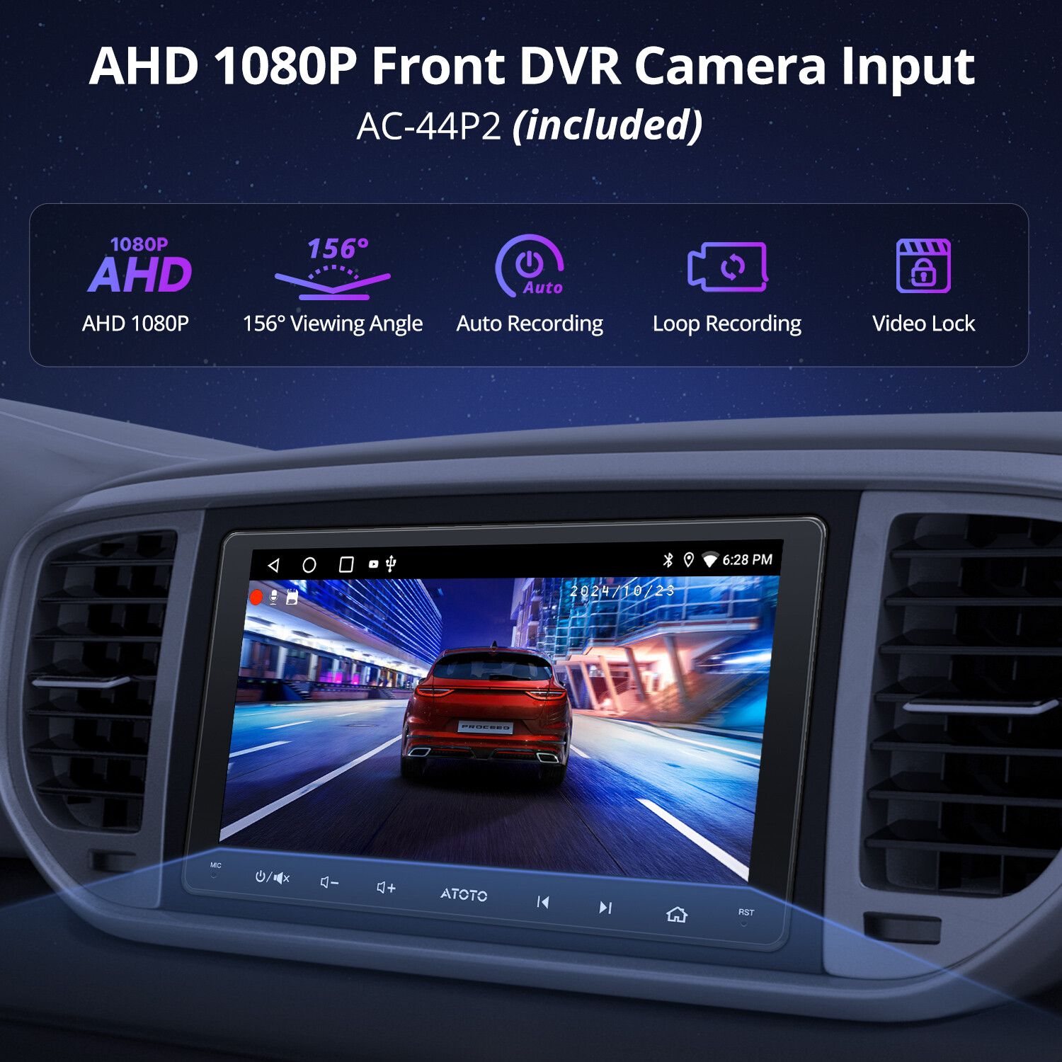 ATOTO 9" Car Stereo Apple Carplay Android Radio GPS Drivechat w/ Front ...