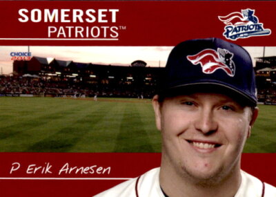 2013 Somerset Patriots Choice #5 Eric Arnesen Belle Mead New Jersey NJ ...