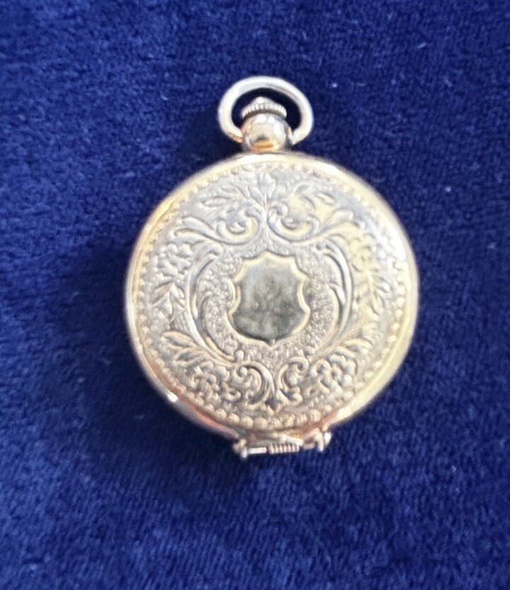 Vintage Clinton Pocket watch, Ornate Face, 17 Jewels - Gem