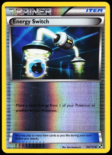 Energy Switch 94/114 Black and White Reverse Holo Uncommon Pokémon TCG ...