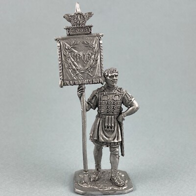 Roman toy soldier 1/32, Roman Vexillarius, Tin miniature, Highly ...