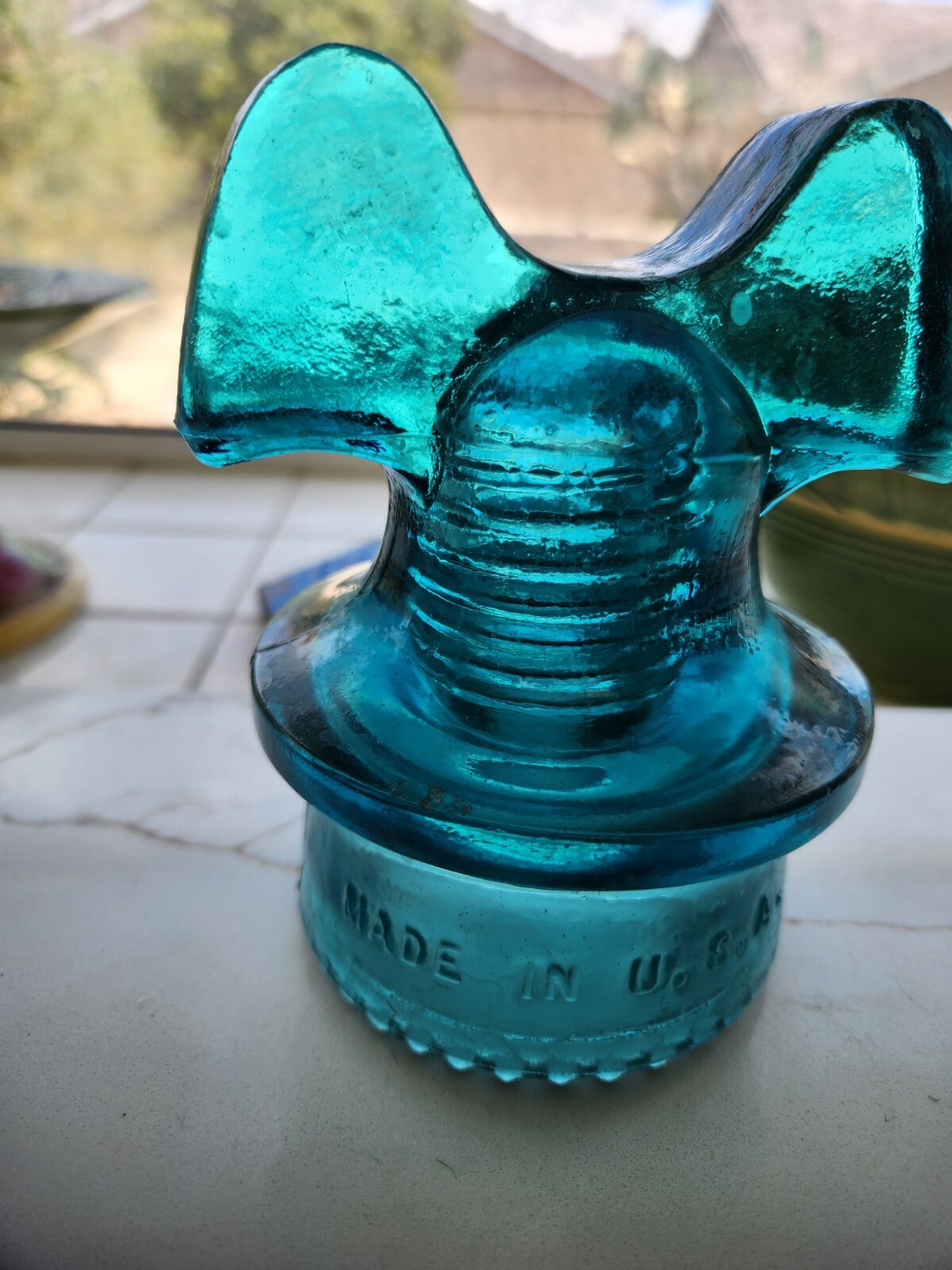 Antique Hemingray Aqua Blue Mickey Mouse Glass Insulator #60 | eBay