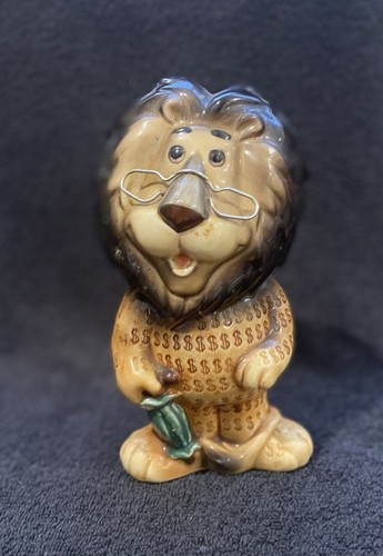 Pre Owned Large Lefton Hubert The Harris Bank Lion Coin Bank #H13384 | eBay