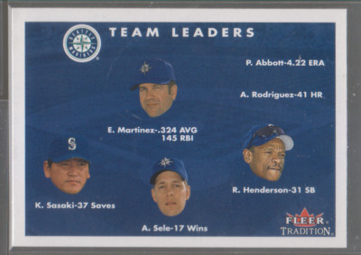 2001 Fleer Tradition #447: Seattle Mariners Team Checklist | eBay