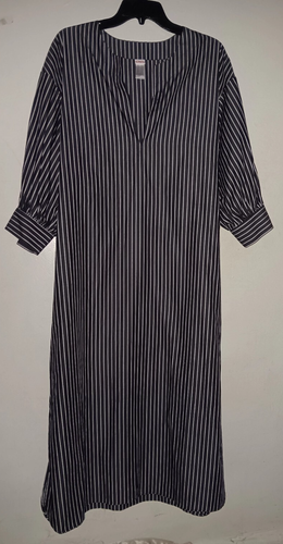 Eres Cotton Tunic Dress Size Us L/XL Black White Stripes | eBay