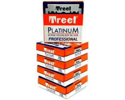 500 Treet platinum single edge razor half blades Shaving barber ...
