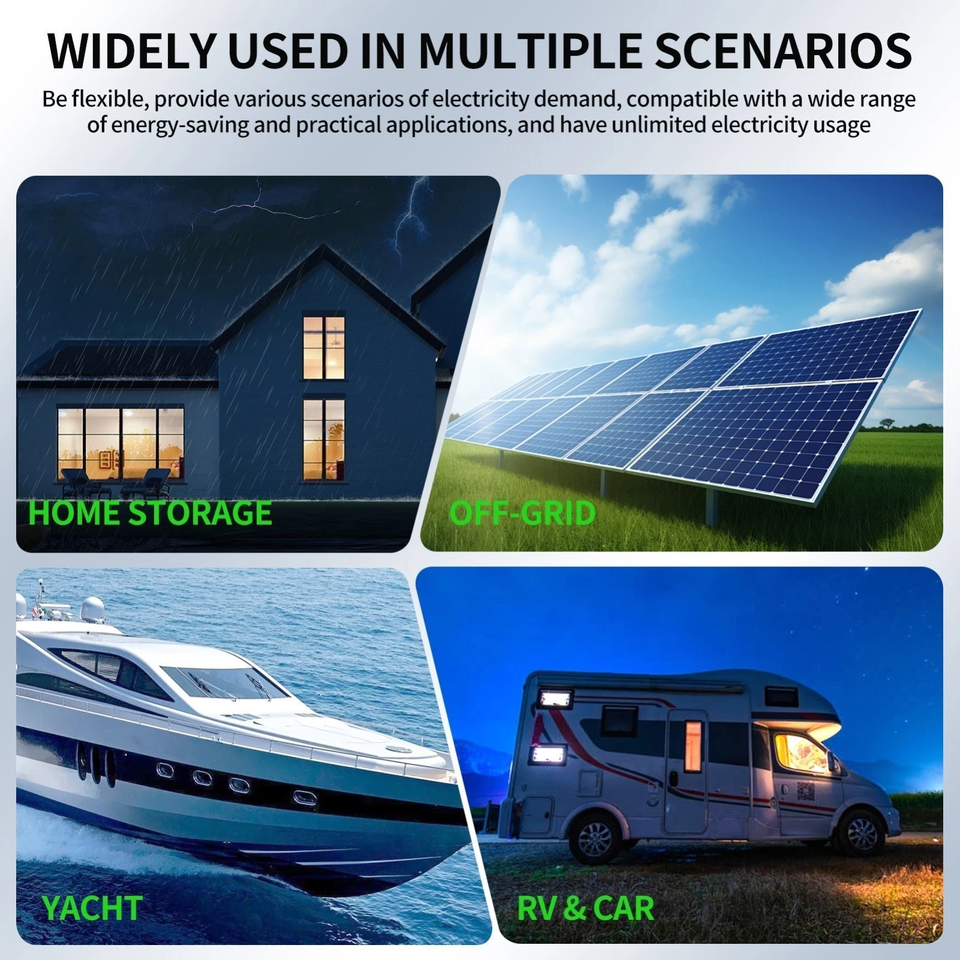 48V 314AH 16.07kWH LiFePO4 Battery Vertical Standing Backup Home Energy ...