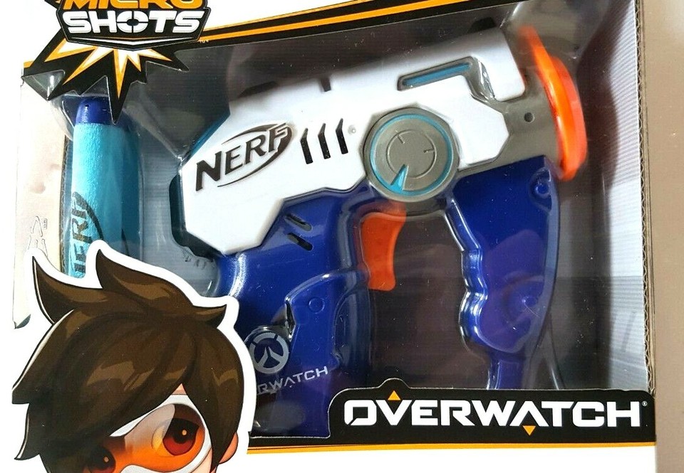 NERF OVERWATCH MICRO SHOTS TRACER Single Shot Blaster 01 w/ 3 Darts New ...
