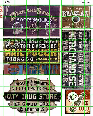 1039 DAVE'S DECALS HO DRUG STORE MAIL POUCH COLA BOOTS BUILDING GHOST ...