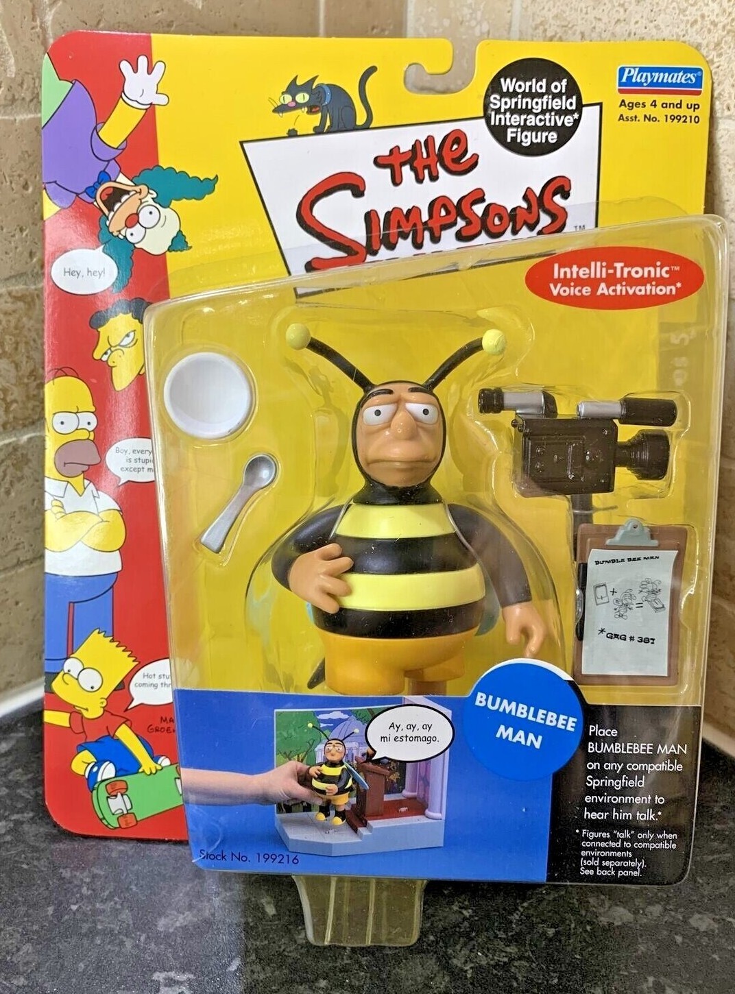 The Simpsons Bumblebee Man 2001 Interactive Figure WOS World Of ...