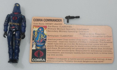 1984 Hooded Cobra Commander v2 Figure G.I. GI Joe 3.75 ARAH Lot ...