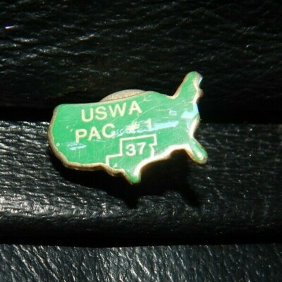 Vintage Pin Back Lapel Hat Pin USWA PAC #1 District 37 TX LA | eBay