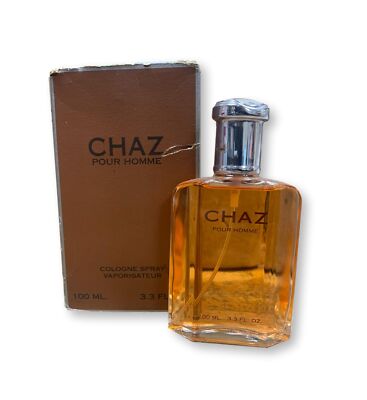 Chaz Pour Homme 3.3 oz Cologne Spray Rare Discontinued Damaged Box ...