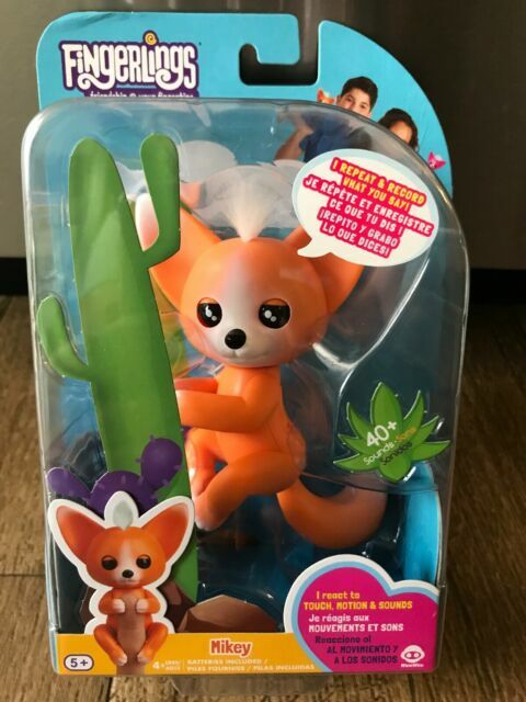 Fingerlings Mikey Baby Fox WowWee Interactive Orange for sale online | eBay