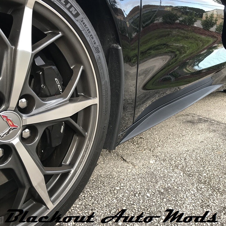 Carbon Fiber Rocker Panel Vinyl Overlay Decals For 2020-2025 C8 ...