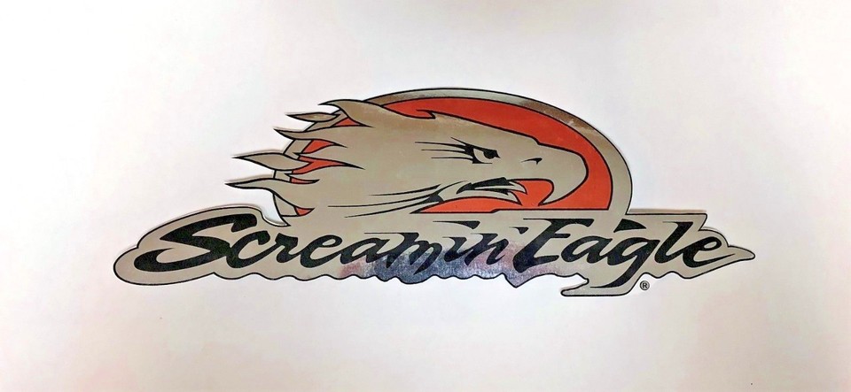 Harley Davidson Screamin Eagle Chrome Decal screaming sticker tank bike ...