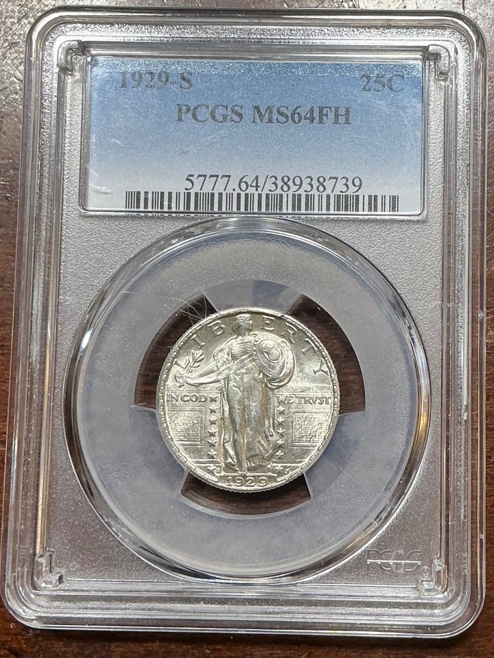 PCGS MS64FH 1929 S STANDING LIBERTY QUARTER BRIGHT WITH GREAT LUSTER | eBay