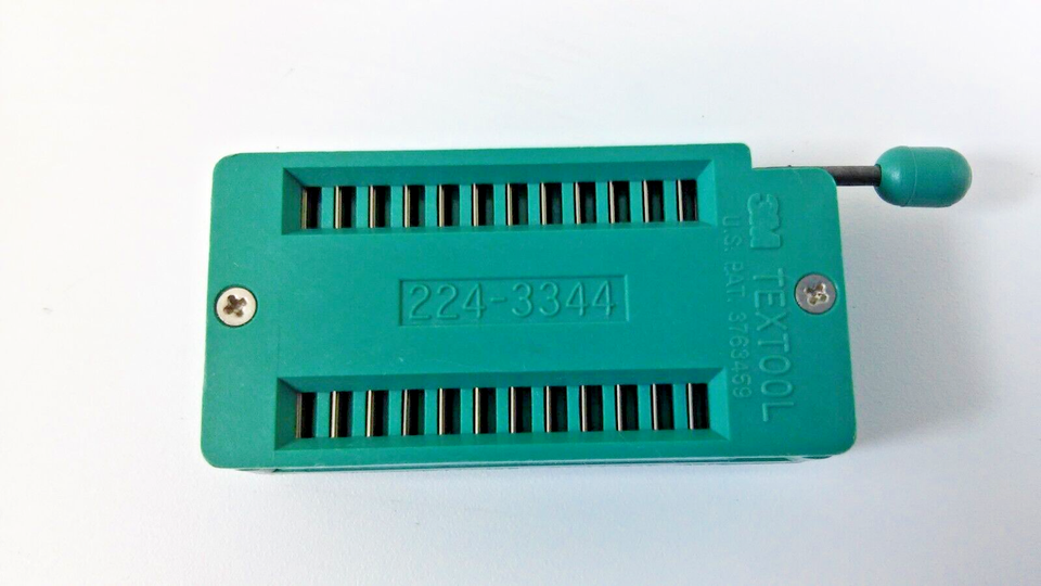 TEXTOOL Test Socket IC ZIF DIP 24 Pin 224-3344 PAT.NO.3763459 | eBay
