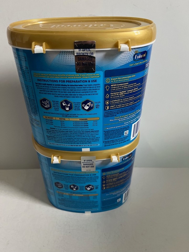 2 TUBs -Enfamil Enspire Optimum Infant Formula Powder Tub 20.5oz | eBay
