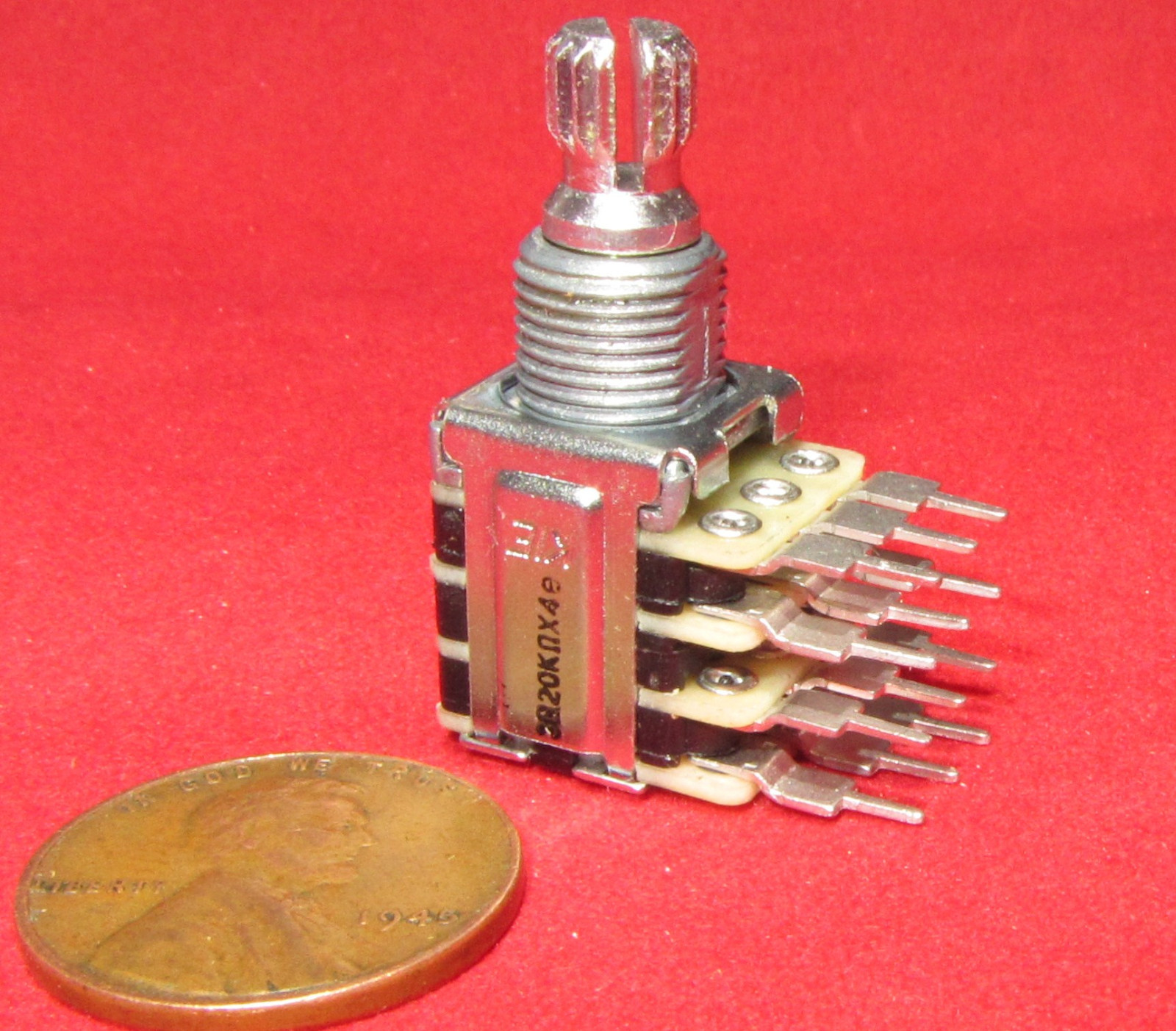 4 x KIE 20K OHM Quad Ganged Linear Taper Pot B20K 4 Gang Potentiometer ...