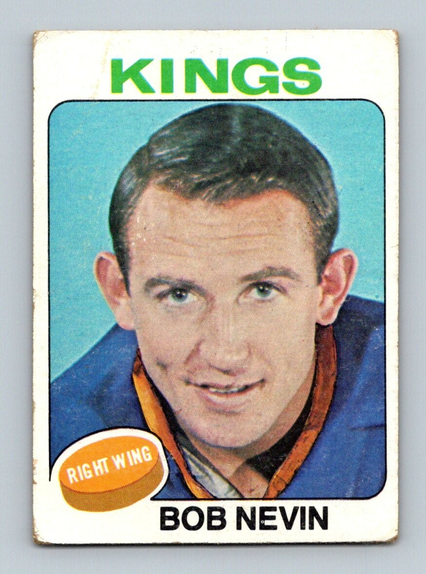 1975-76 Topps #123 Bob Nevin Los Angeles Kings Hockey Card Right Wing ...