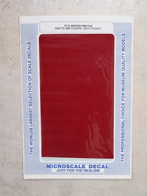 DECALS MICROSCALE MAROON TRIM FILM Ref. TF-18 | eBay