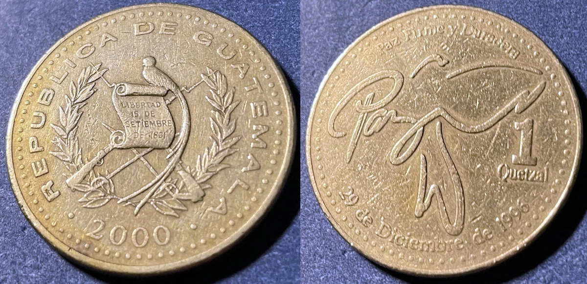 Guatemalan Quetzal Coin Peace