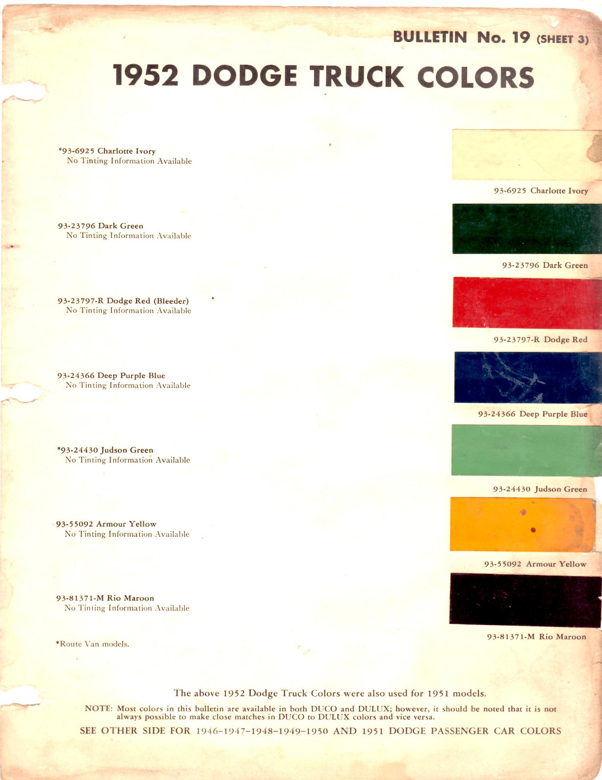 Dodge All Model Paint Codes And Color Chart, Chips Oem, 43% OFF