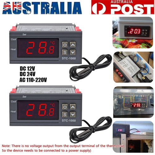 STC-1000 12V 24V 110-220V LCD Digital Temperature Controller Thermostat ...