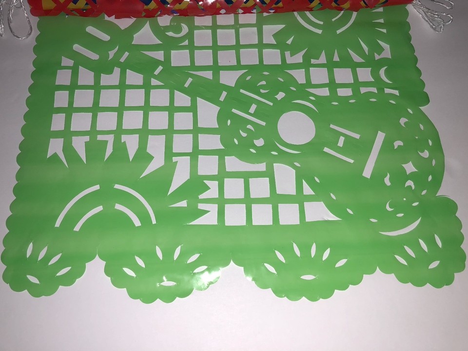 Coco Papel Picado Mexican 🇲🇽 Banner Garland 10 Panel 16 in X 13 in 10 ...