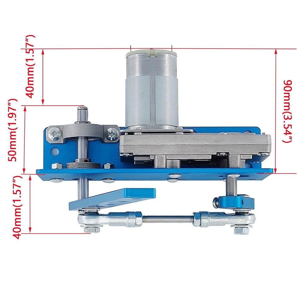 DIY 24V DC Reciprocating Motor Adjustable Swing 20-120° Speed: 10 ...