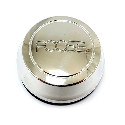 Foose Polished Silver Wheel Center Hub Cap 2-3/4"OD 1-1/16"H Snap-In ...