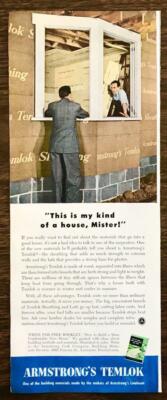 1949 Armstrong's Cork Co Lancaster PA Print Ad Temlock Sheathing Home ...