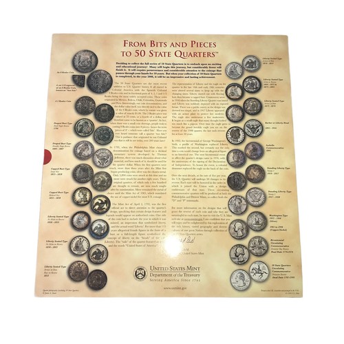 Complete Set "50 State Quarters" Collectors Map | eBay