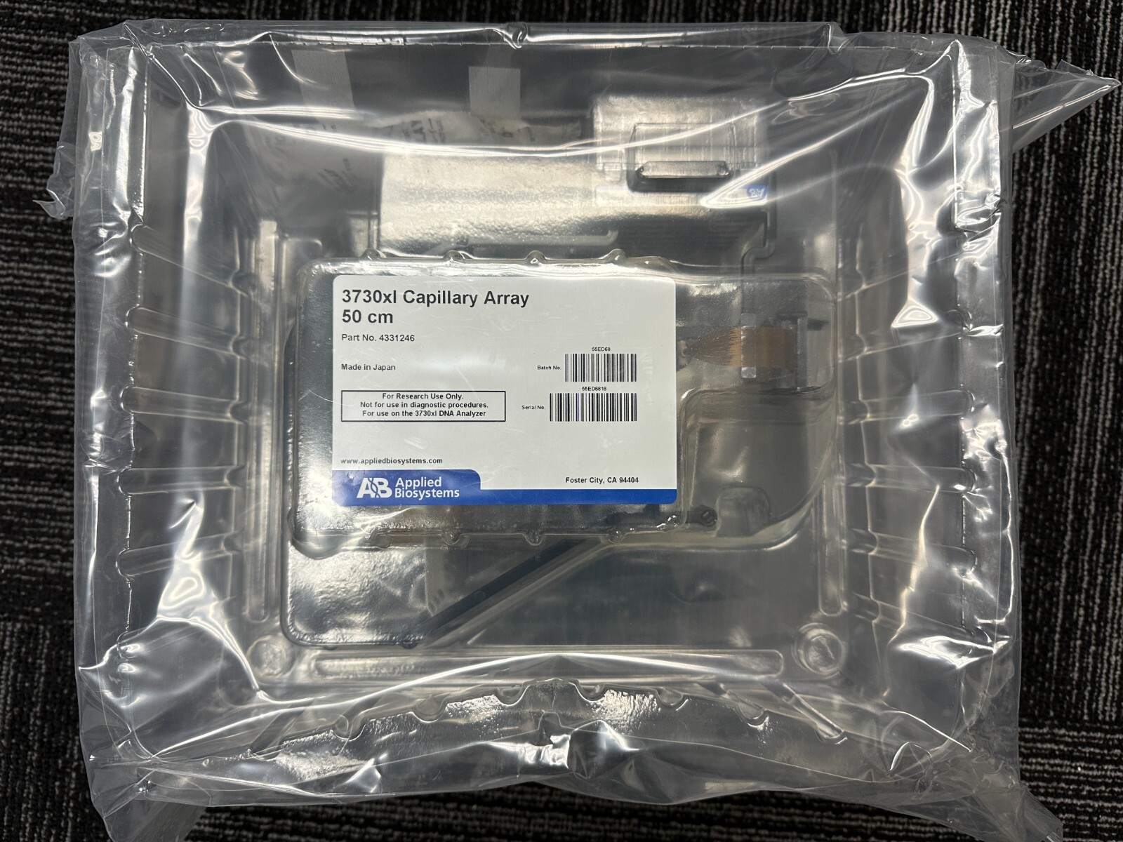 Applied Biosystems 4331246 96-Capillary Array for 3730XL DNA Analyzer ...