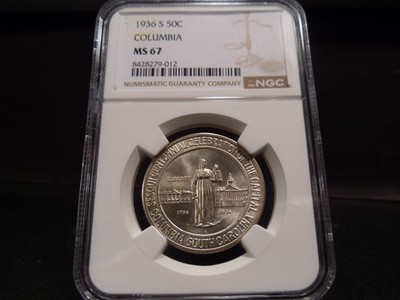 1936-S MS67 Columbia Silver Commemorative NGC Certified Superb Gem ...