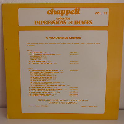 CHAPPELL Collection Impressions et images Vol13 A travers le monde ...