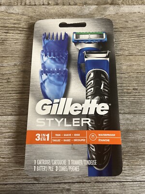 Gillette Styler 3 in 1 Trim Shave Edge Waterproof Men's Razor 1 ...