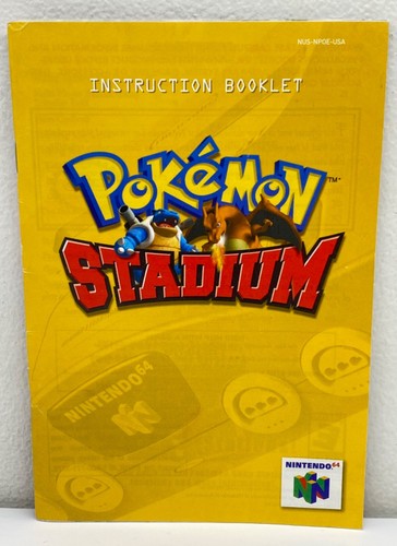 Pokémon Stadium Instruction Booklet ONLY N64 (Nintendo 64, 2000) NUS ...