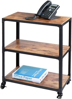 Small Laptop Printer Stand Rolling Computer Table Media Storage Cart ...