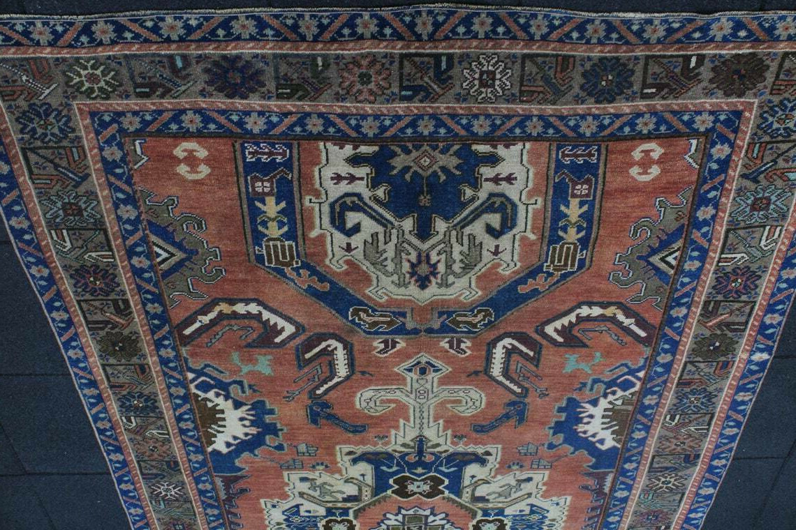 Superb 10'x5 ft Wool CAUCASIAN Nomadic Rustic Ethnic TRIBAL RUG Rare ...
