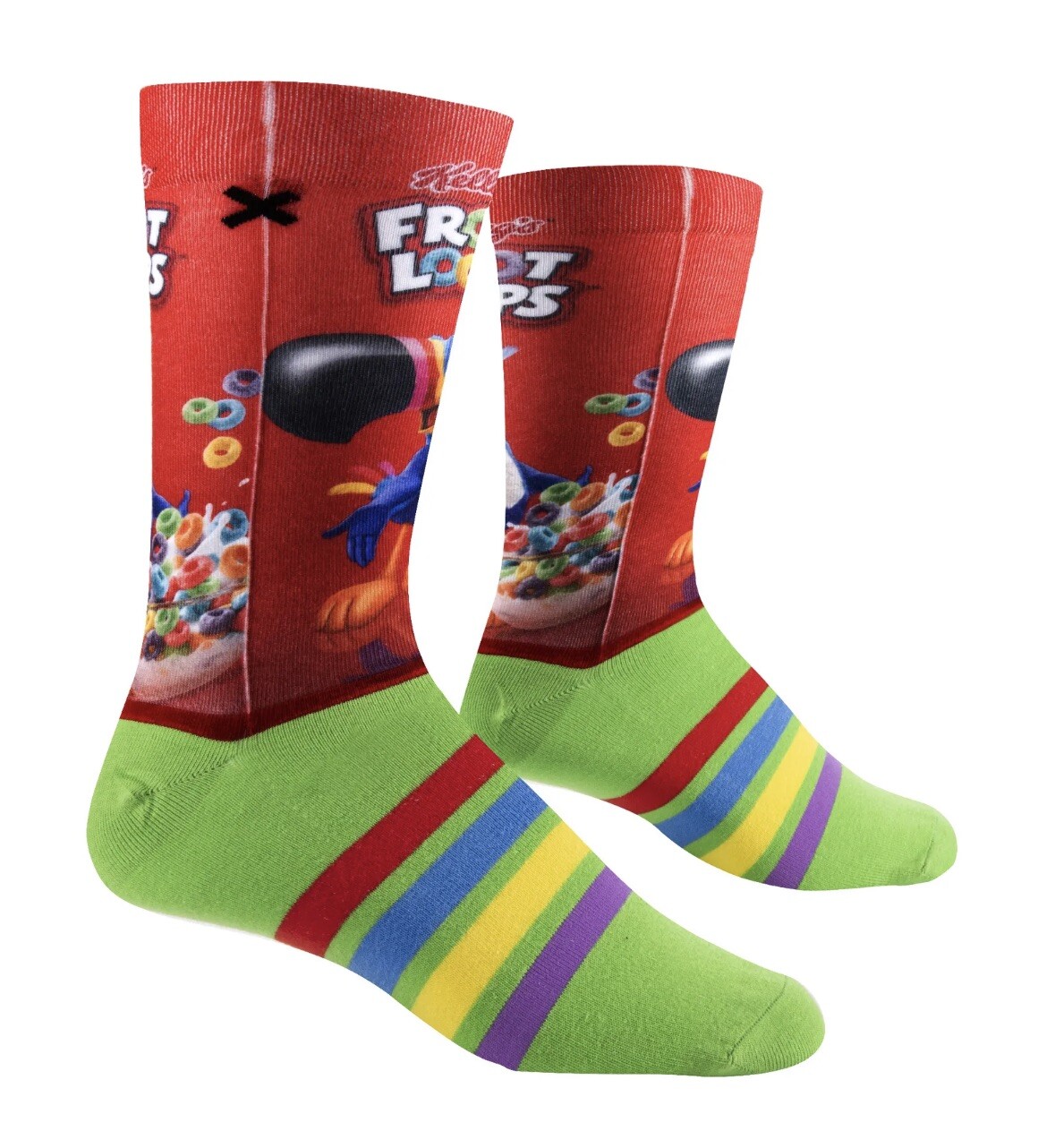 Odd Sox, Froot Loops Cereal Socks, Fun Novelty Men's Crew, Large | eBay