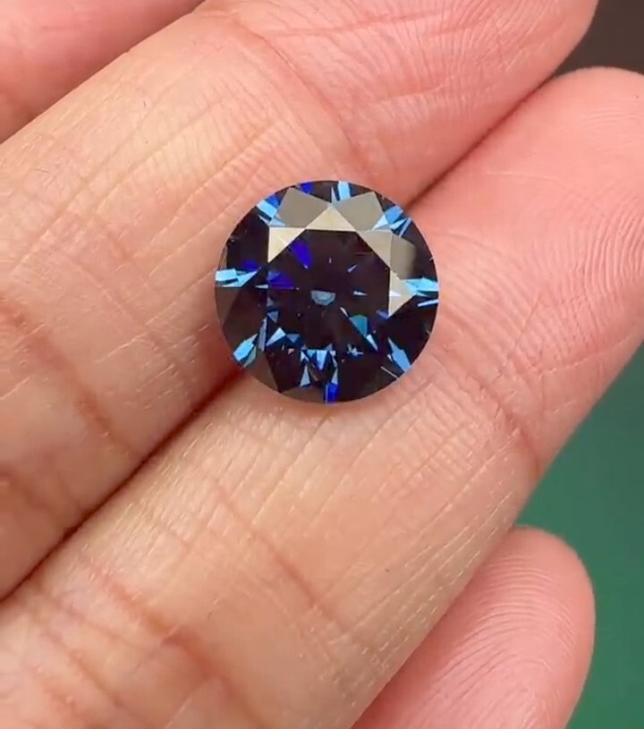 1 Ct Certified Natural Round Cut Blue Diamond D Grade VVS1 + 1 Free ...