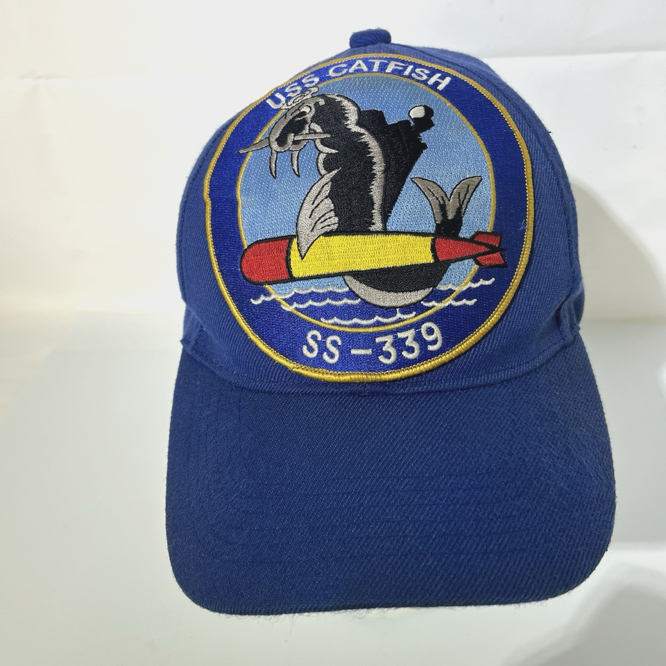 Vintage USS Catfish SS-339 Submarine Hat Cap Embroidered Patch US Navy ...