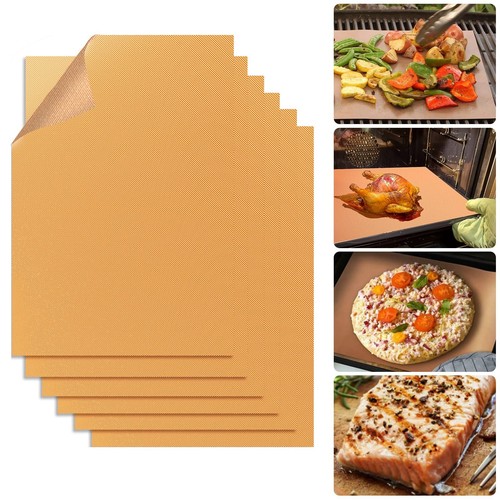 Demiwise Copper Grill Mats for Ourdoor Grill Set of 6,Heavy Duty Non ...