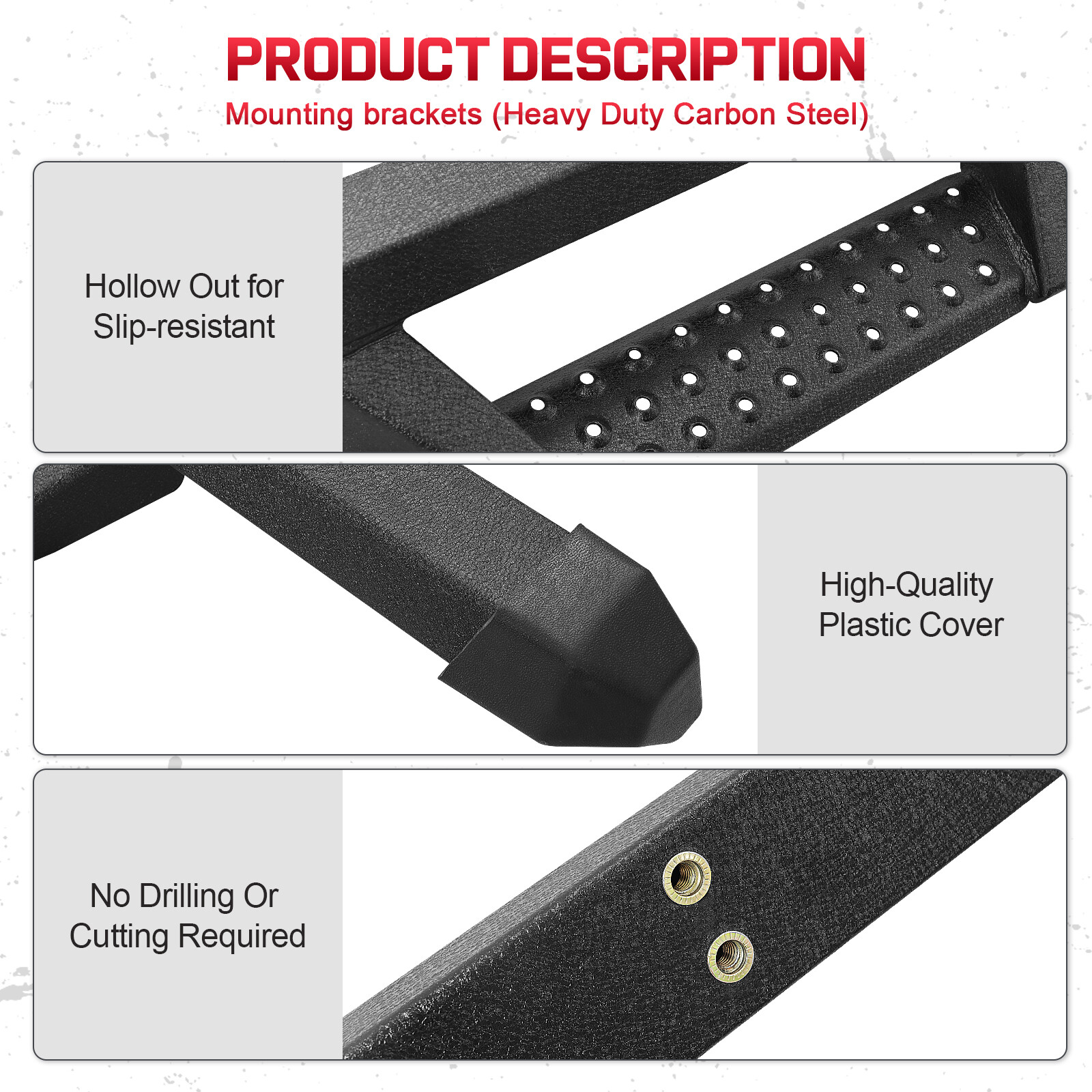 Fit 2007-2018 Chevy Silverado 1500 Crew Cab 3" Running Board Nerf Bar ...