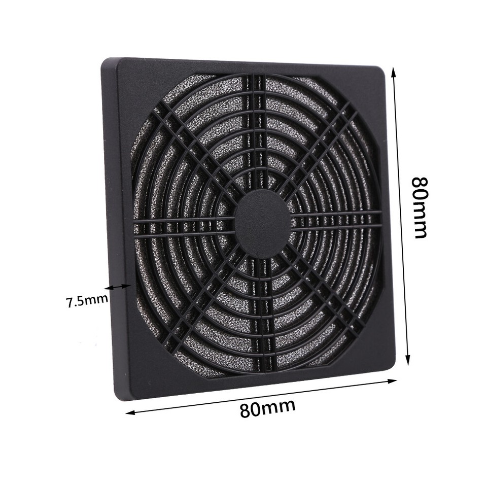 New 5pcs 80mm PC Computer Case Fan Dust Filter Screen Plastic Dustproof ...