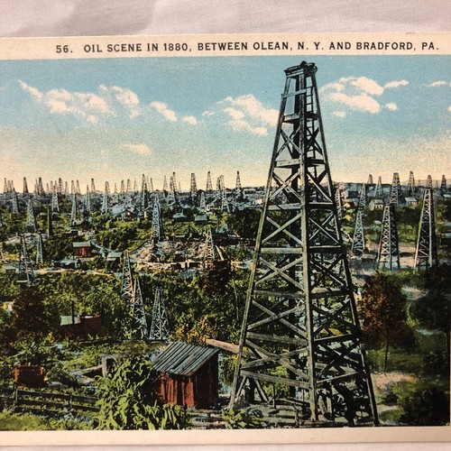 Vintage Oil Scene in 1880 Postcard Between Olean N.Y. & Bradford P.A ...